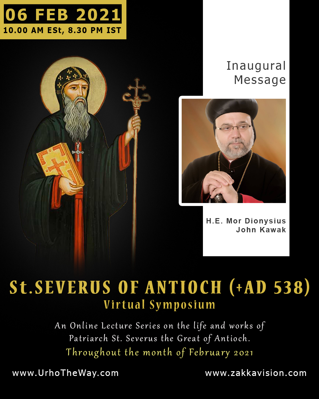 Symposium on St. Severus of Antioch (♰AD 538) – February 2021 – Urho ...